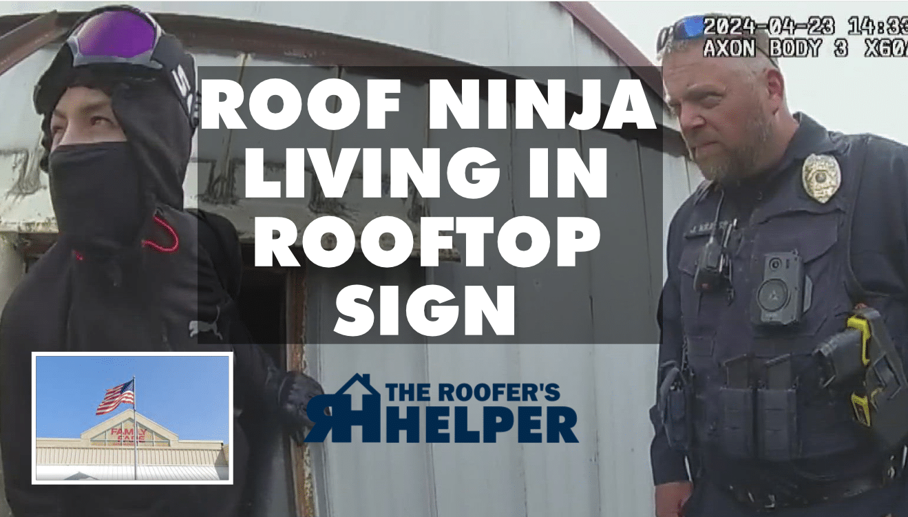 "Roof Ninja" Discovered Living in Rooftop Store Sign