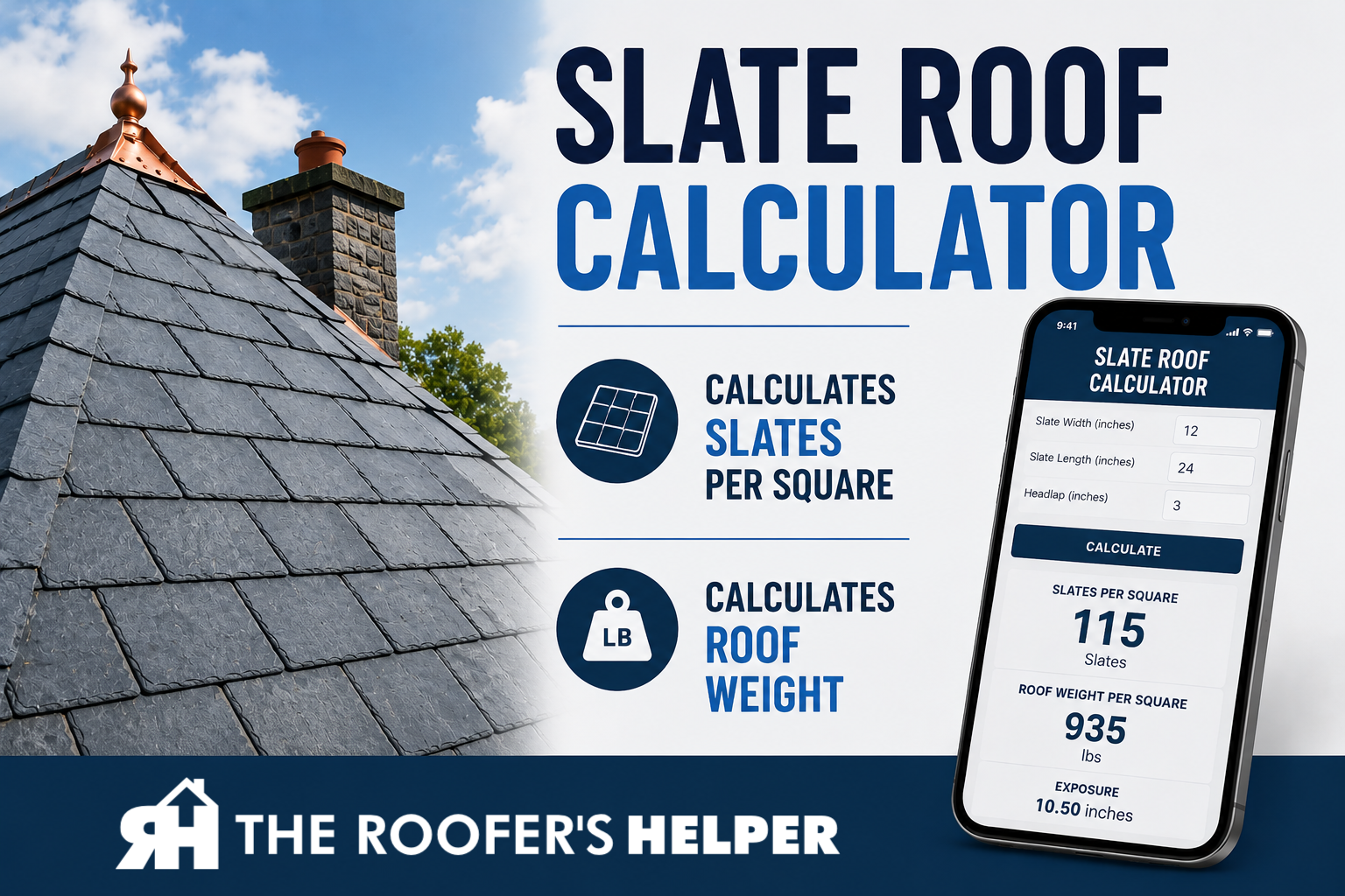 Slate Roofing Calculator - Slate per Square / Slate Weight